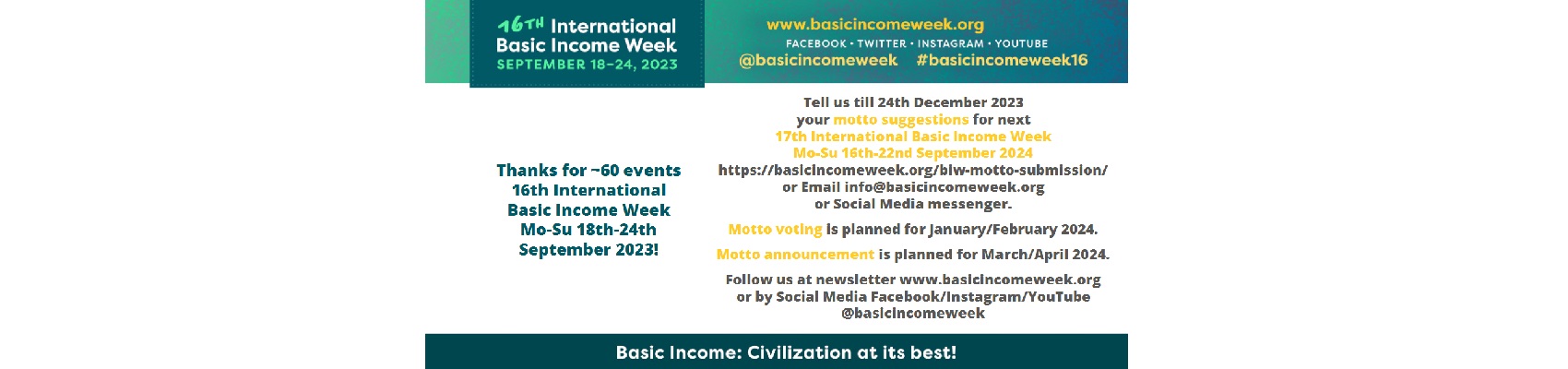 International Basic Income Week - september - week 38 - International ...